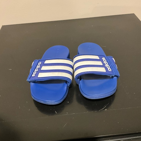 adidas | Shoes | Adidas Kids Blue Slide Sandals Size | Poshmark